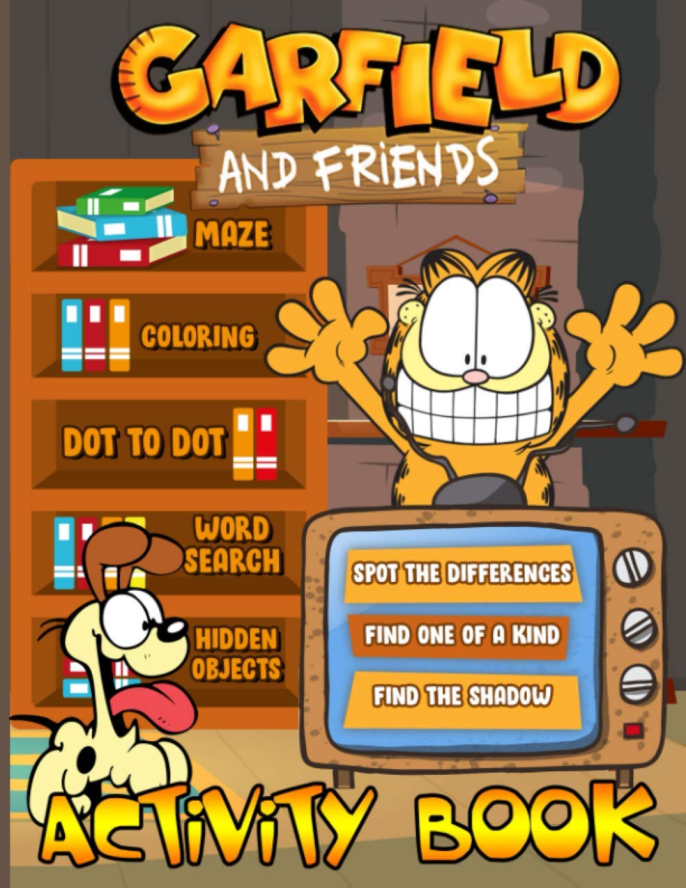 Garfield And Friends Activity Book Crayola Relaxation Coloring Find ...