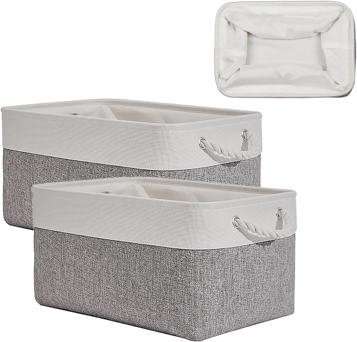 BAOWUABJ 2 Pack Multi-Purpose Storage Basket, Foldable Wardrobe Basket ...