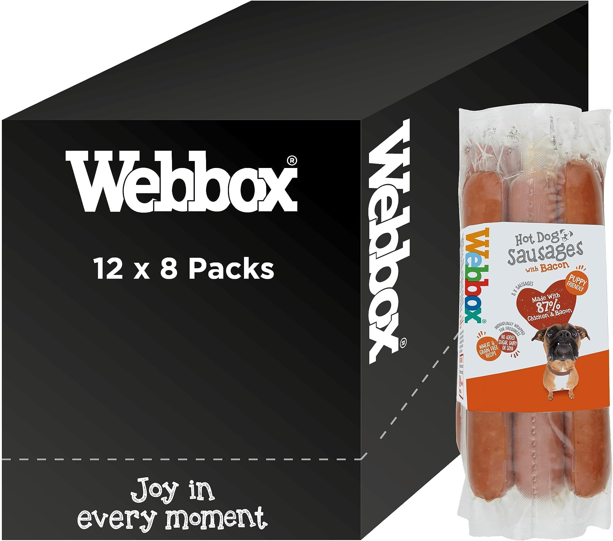 Webbox Hot Dog Sausages Dog Treats - Puppy Friendly, Individually ...