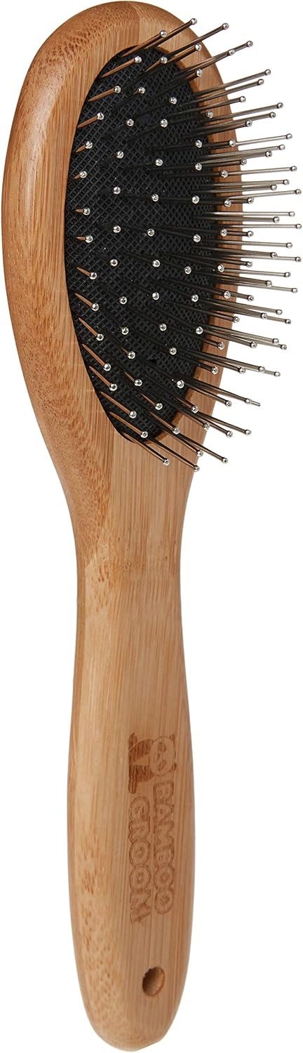 Bamboom 7900-BGPBPW Pin Brush Oval Brush with Stainless Steel Pins ...