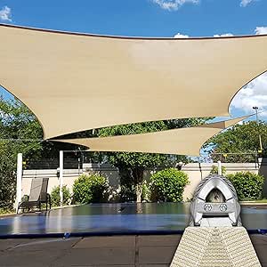 Amazon.com : Goleray Sun Shade Sail 40'x41' Rectangle Super Ring Patio ...