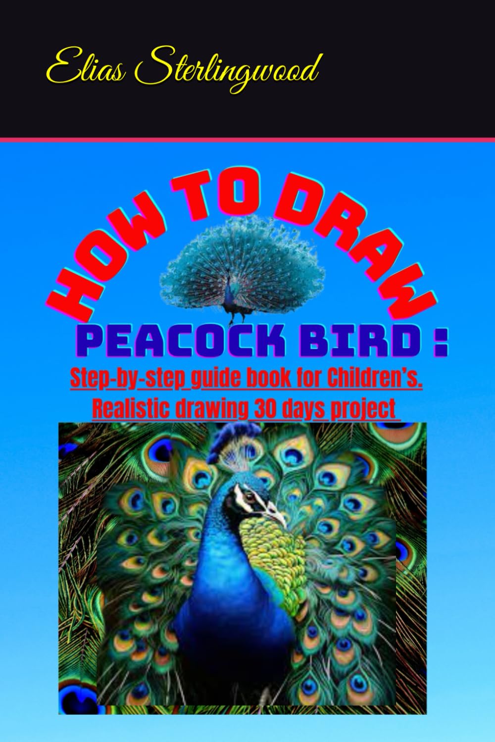 How to draw peacock bird: Step by step guide book for children's ...