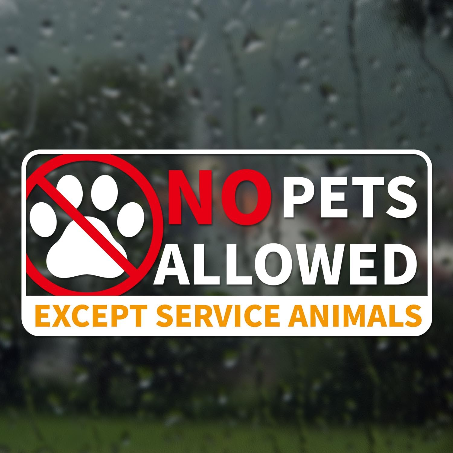 Amazon.com : PEUTIER 6pcs No Pets Allowed Sign, 8.66x4 Inch Vinyl ...
