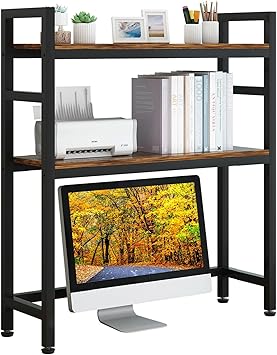 Amazon.com: WRITECRY Desktop Bookcase, 2-Tier Multipurpose Countertop ...