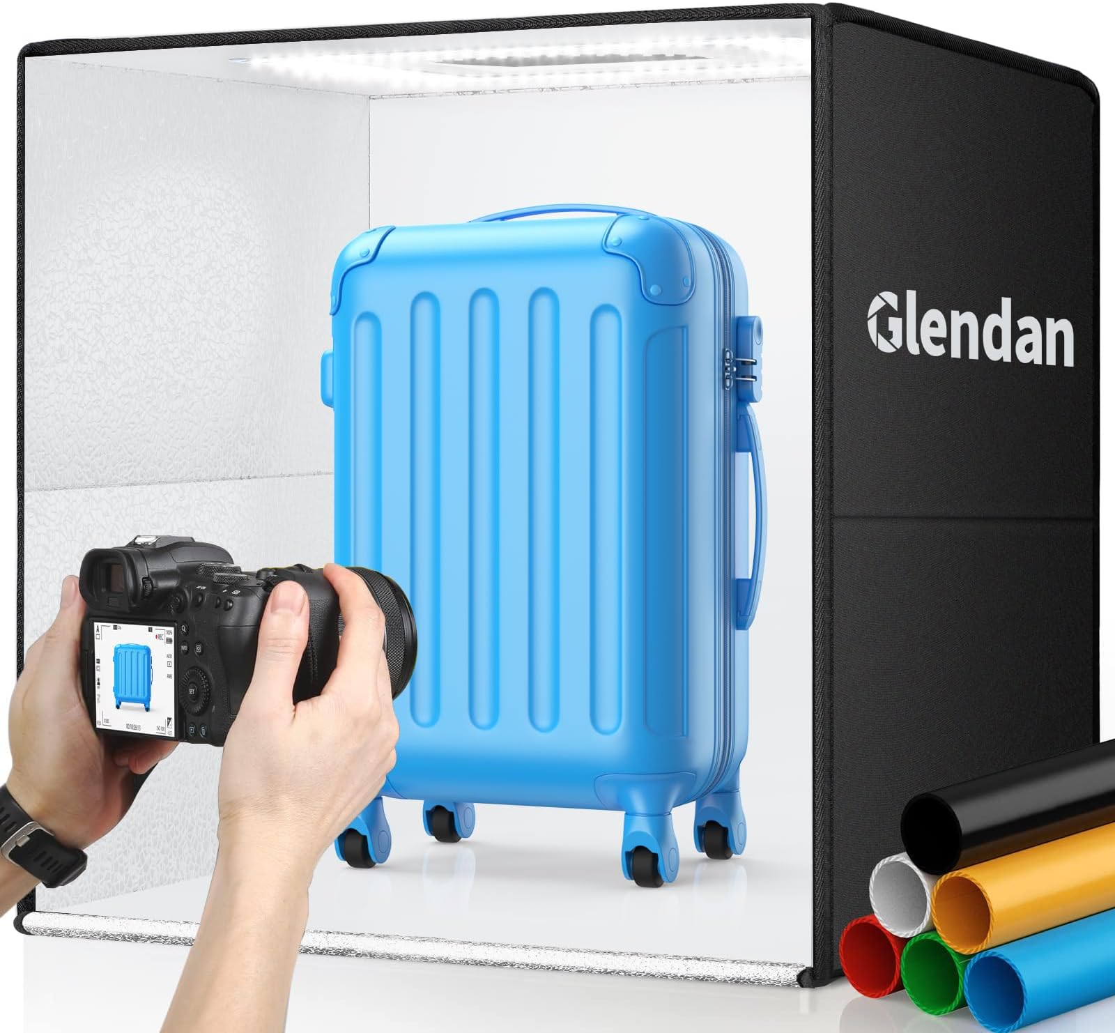 Amazon.com : Glendan 24"x24" Light Box Photography, Large Photo Light ...