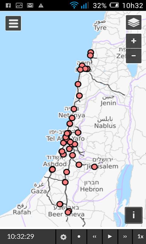 Map Of Tel Aviv Bus System