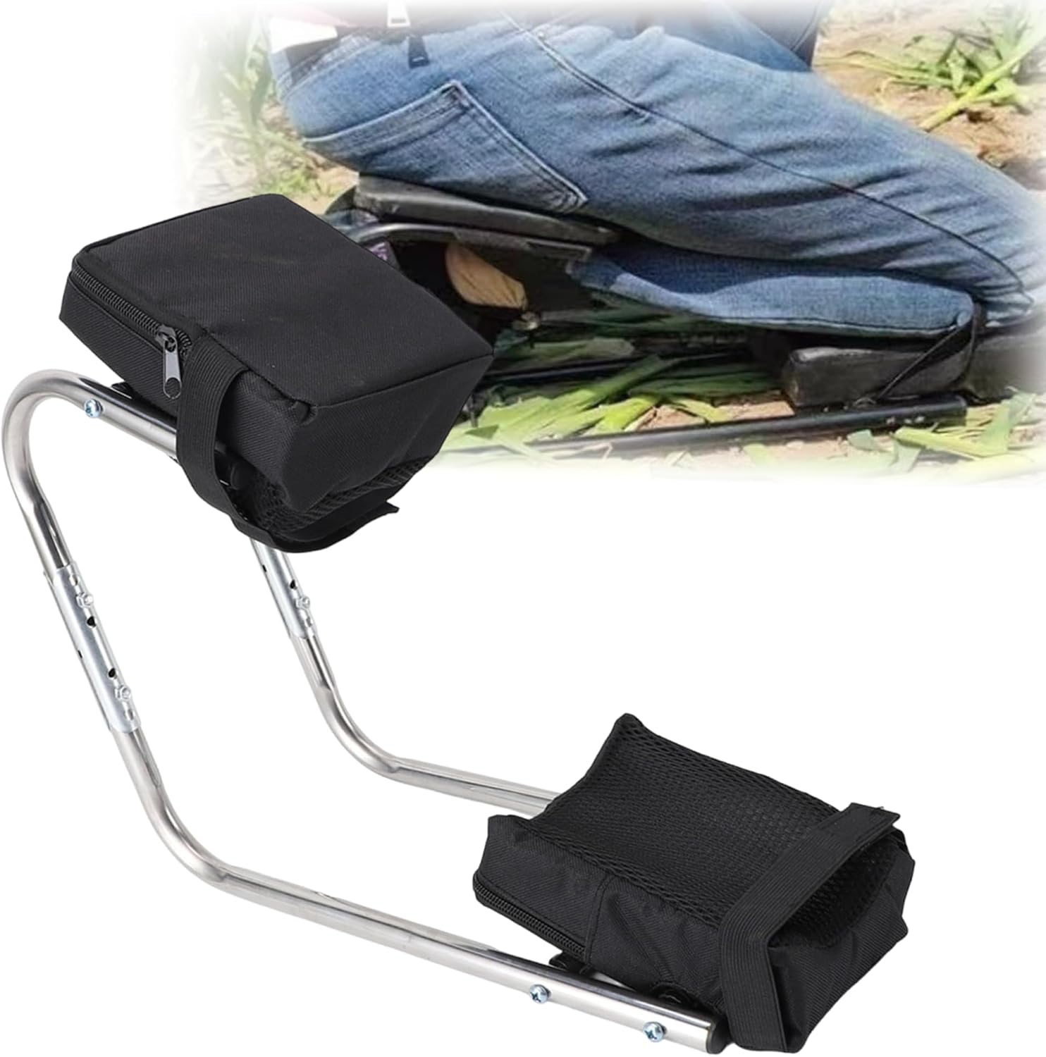 Stainless Steel Gardening Knee Seat - Ergonomic Ankle Support Garden ...