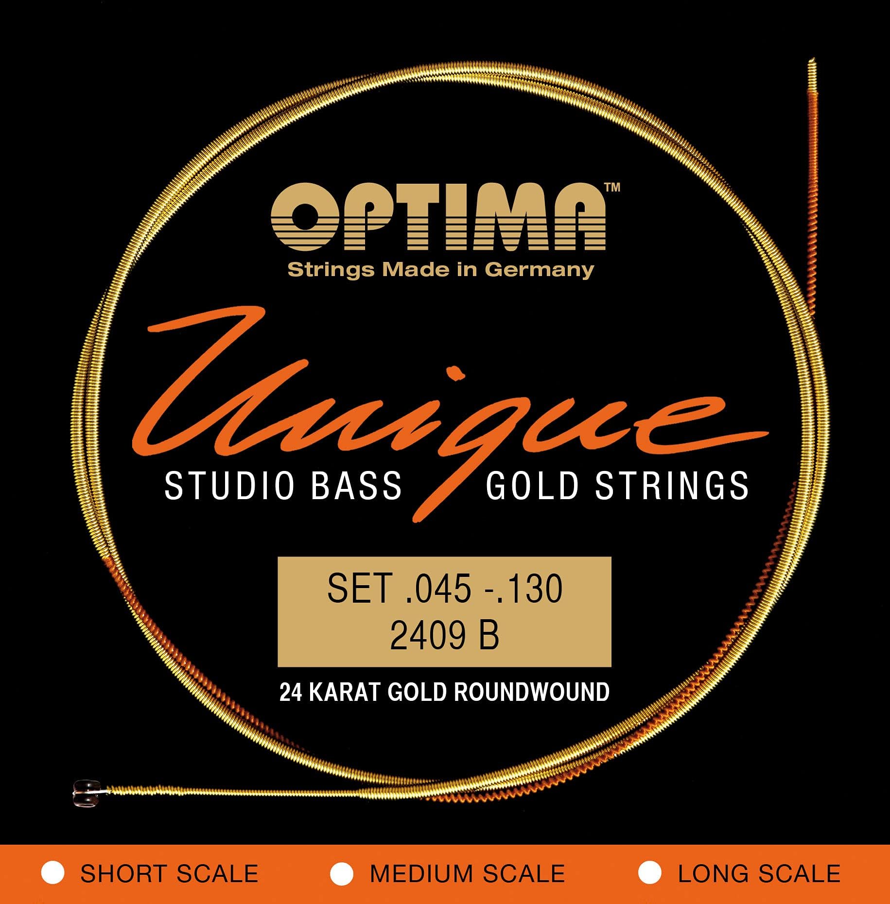 Amazon.com: Optima 24 K Gold Plated 'Unique Series' Studio Bass Strings ...