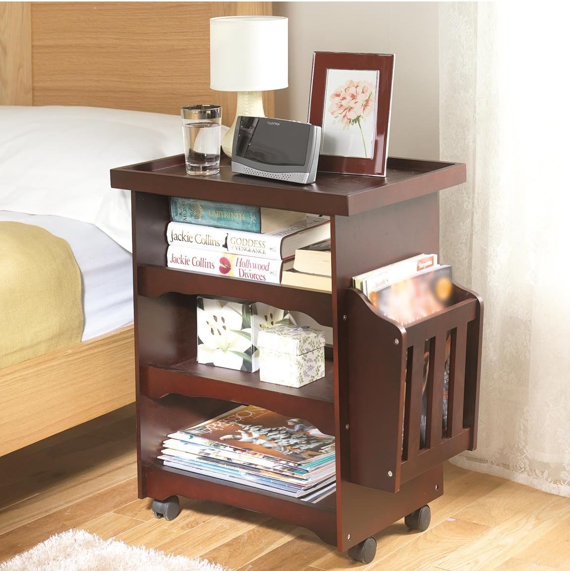 mysmartbuy Magazine Storage Table – Portable Living Room Bedroom Side ...