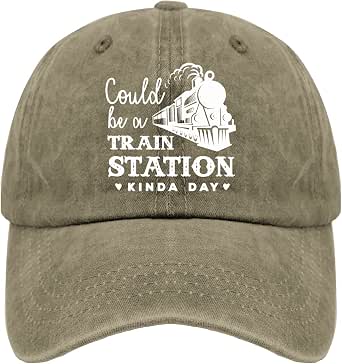 Dad Hats Could be a Train Station Kinda Day Baseball Cap, Vintage Dad ...