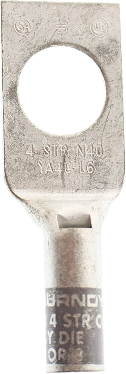 Burndy YA6CN One Hole Hylug Code Conductor Long Barrel