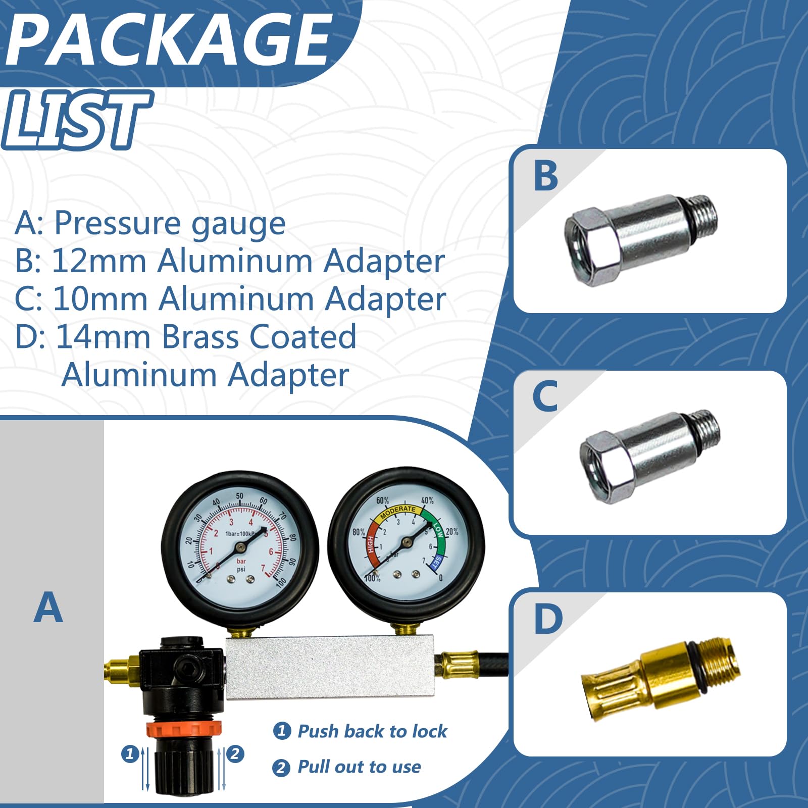 Snapklik.com : Cylinder Leak Down Tester Kit Compression Leakdown ...