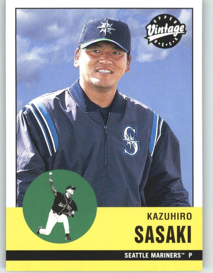 Amazon.com: 2001 Upper Deck Vintage #60 Kazuhiro Sasaki - Seattle ...