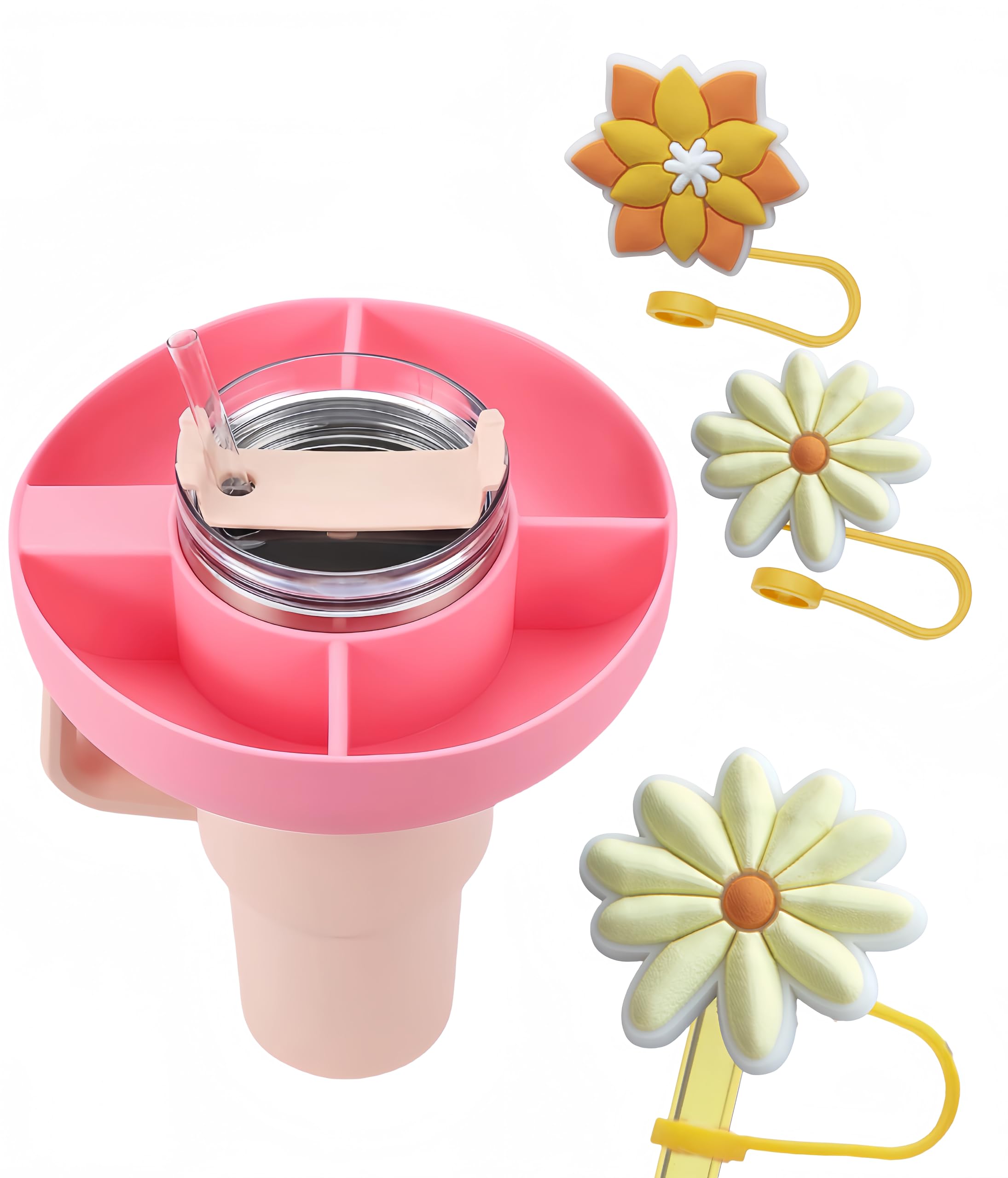 Snack Bowl for 40 oz Stanley Cup with Handle, Silicone Snack Tray ...