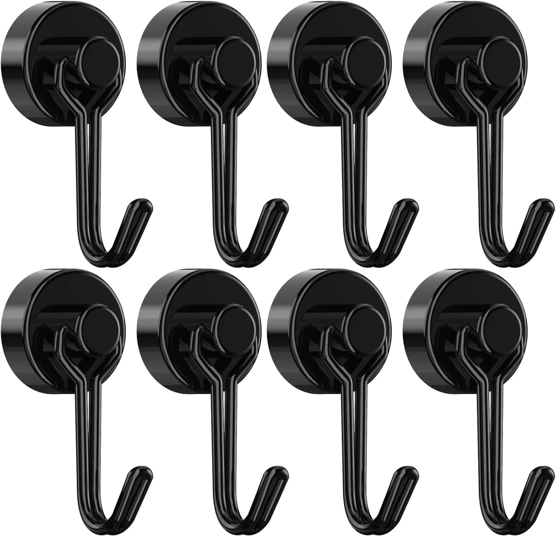 Tohoer Magnetic Hooks, Heavy Duty Neodymium Magnet Hook 30LBS with Rust ...