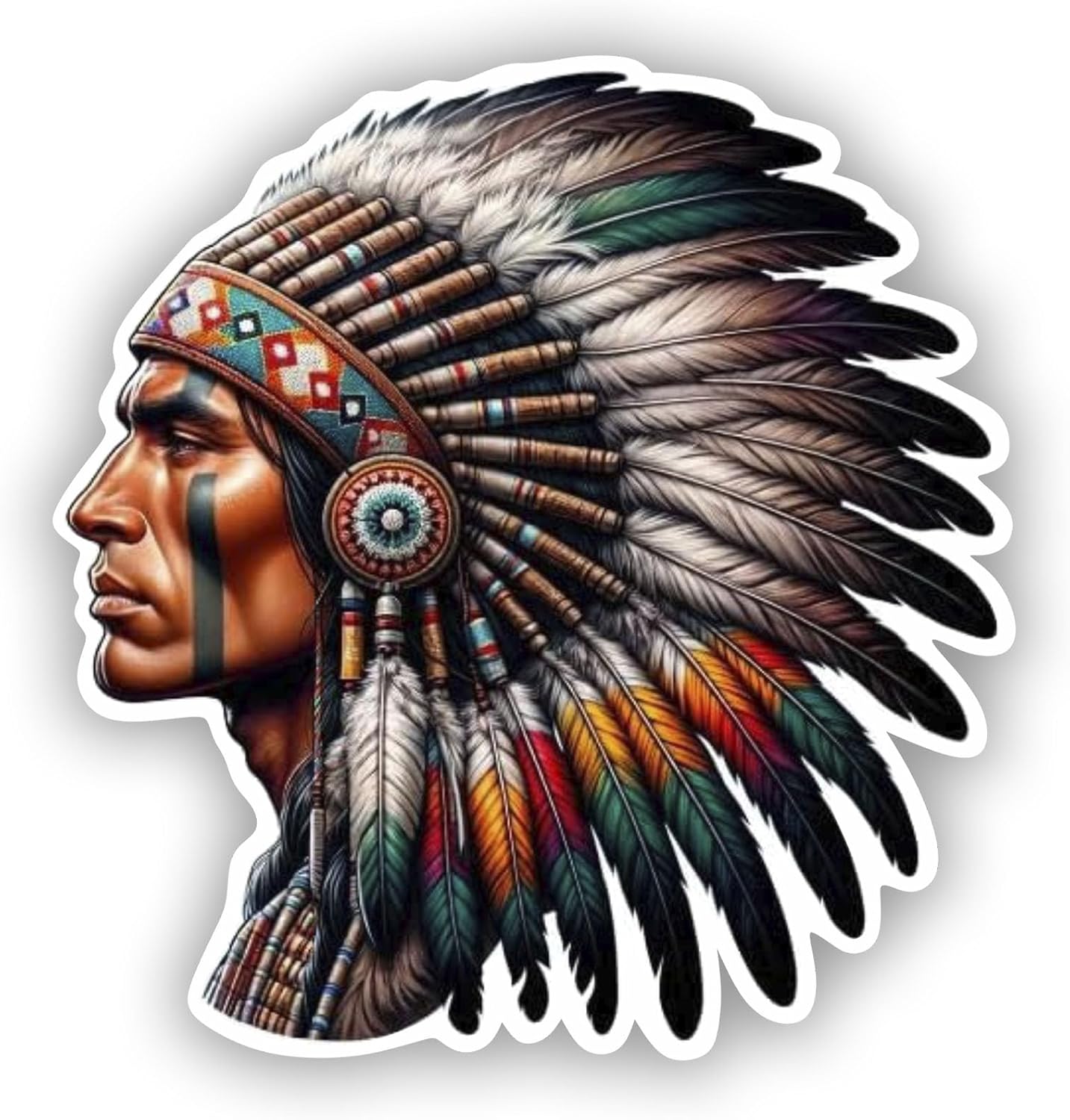 Amazon.com - Native American Leader with Iroquois Confederacy Flag ...