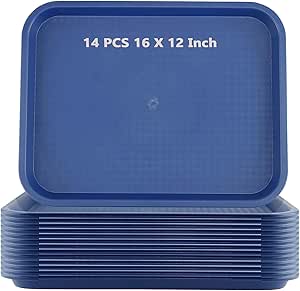 Amazon.com | ZOENHOU 14 Pack 16 x 12 Inch Plastic Fast Food Tray ...