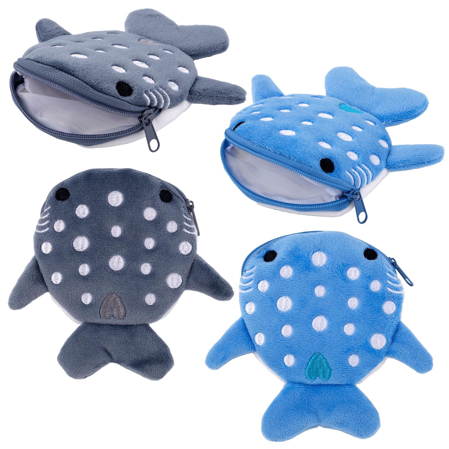Amazon.com: 4pcs Whale Shark Coin Purse, Funny Plush Coin Pouch with ...