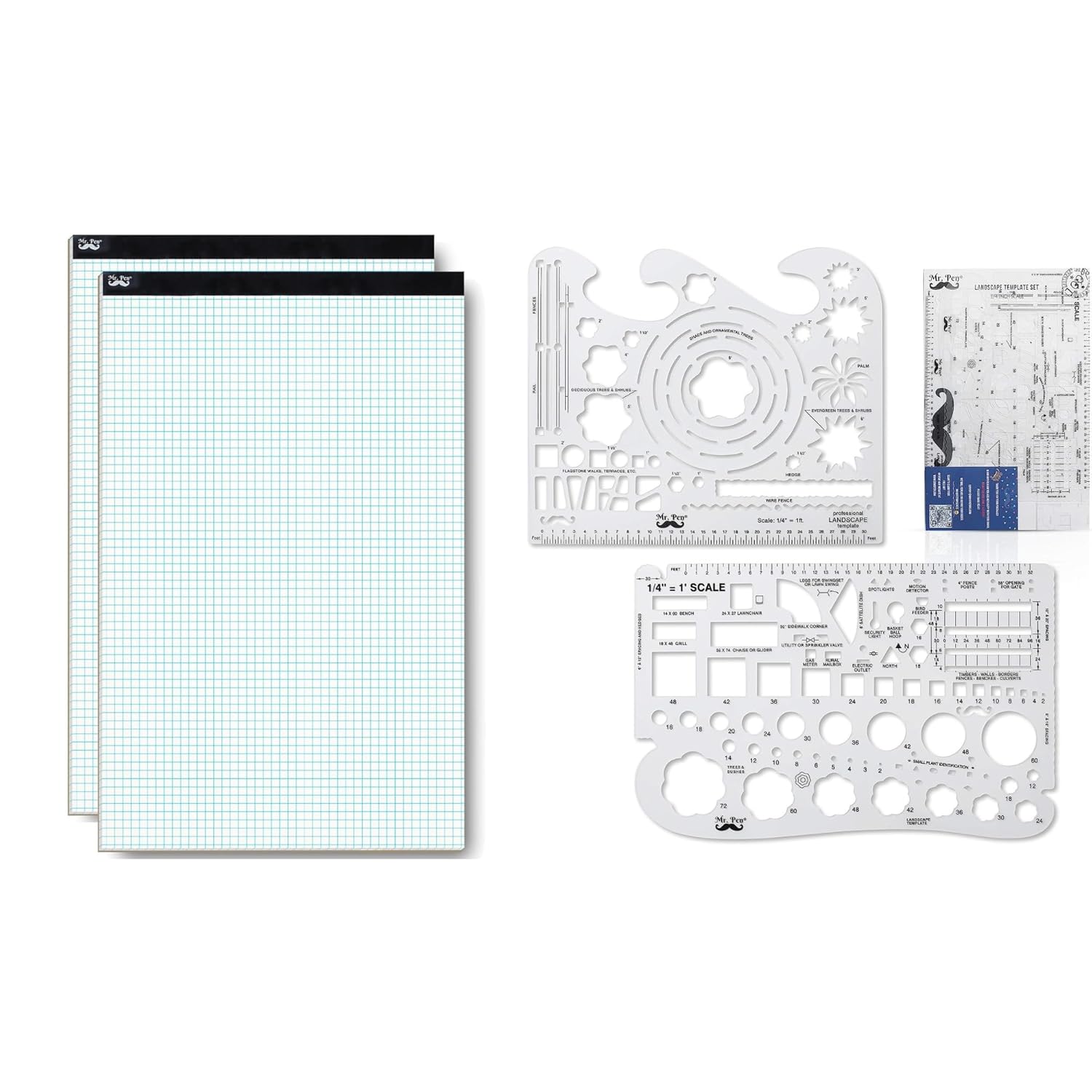 Mr. Pen Grid Sheets and Landscape Templates: Amazon.com: Office Products