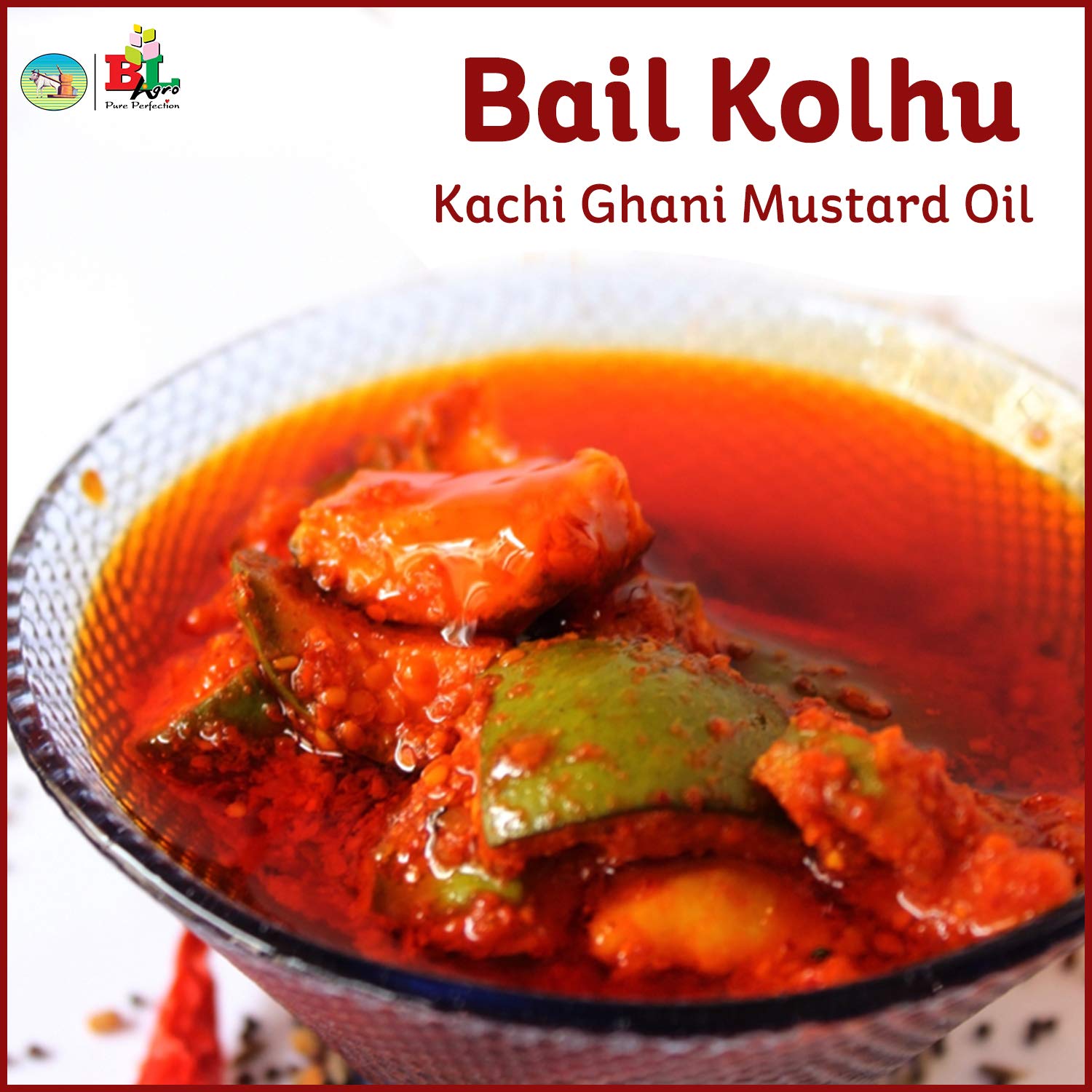Bail Kolhu Kachi Ghani Mustard Oil (Cold Pressed) | Healthy Cooking Oil ...
