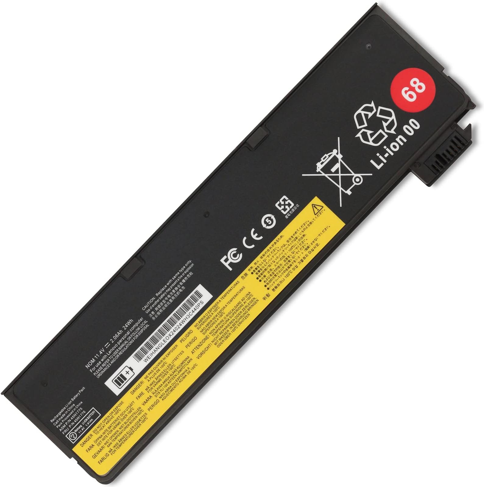 Amazon.com: IFRESEM Replacement Battery 45N1775 68 for Lenovo ThinkPad ...
