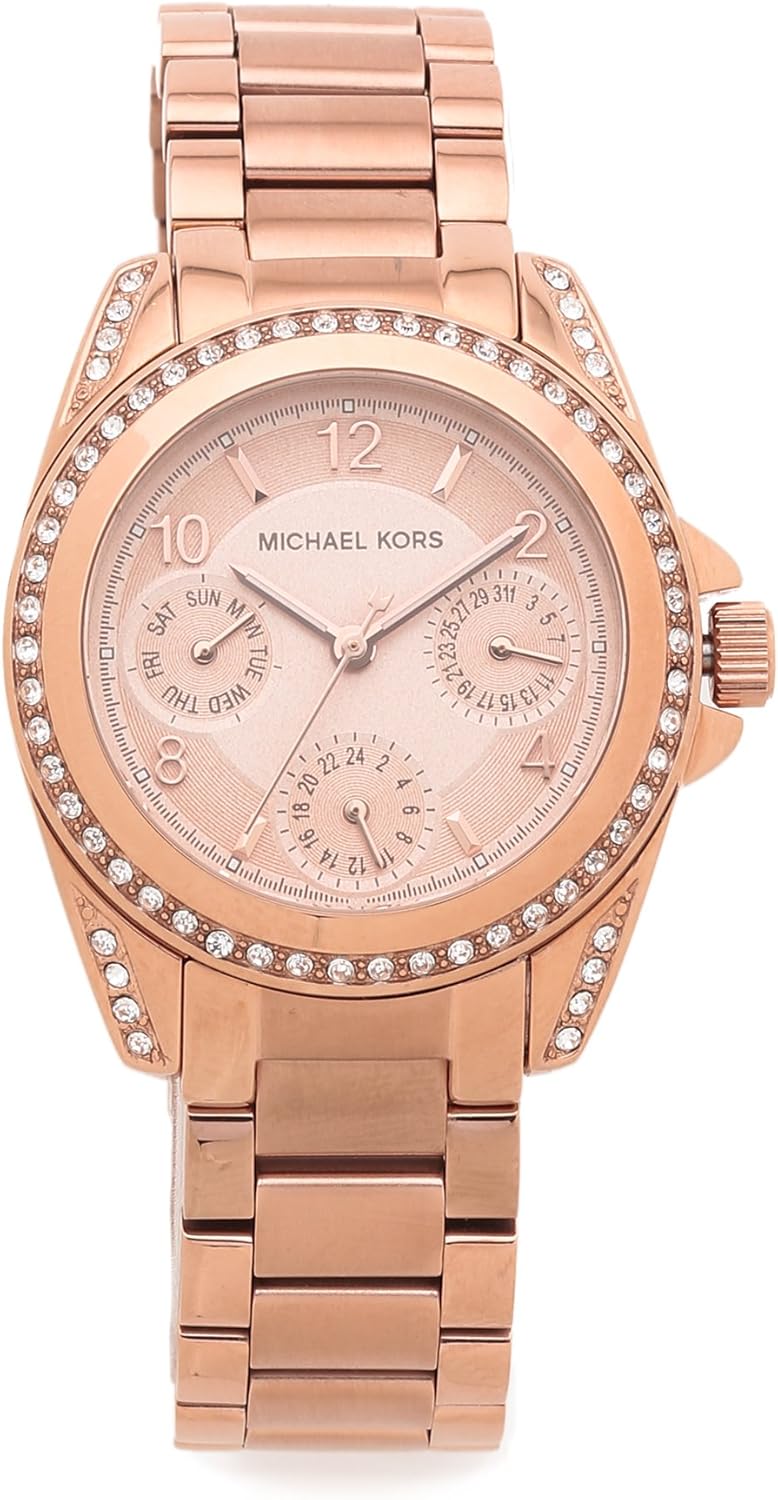 Michael Kors Blair Rose Gold-Tone Chronograph Watch MK5613 : Amazon.co ...