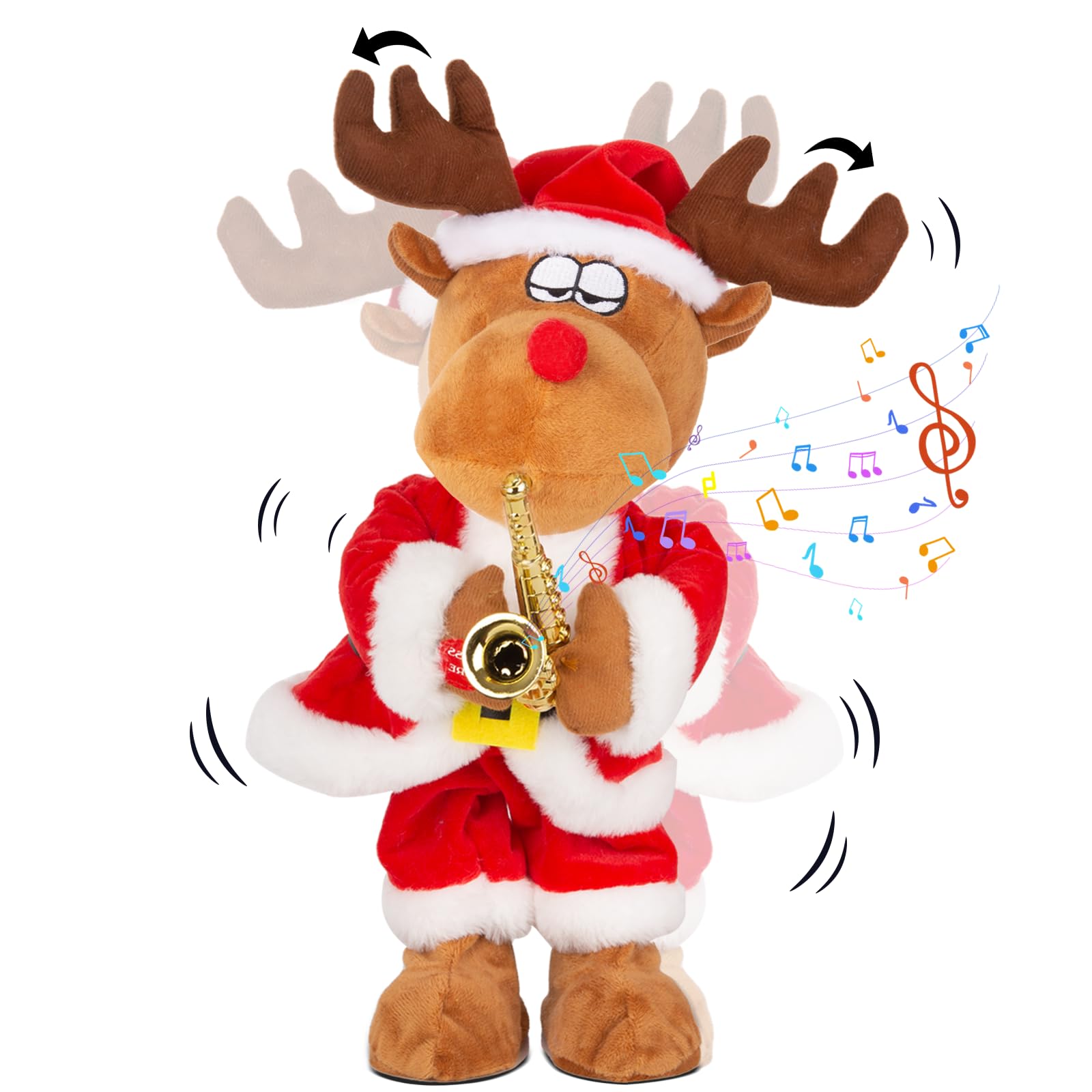 Amazon.com: WeDoSoy Electric Reindeer Toy with Singing, Dancing, and ...