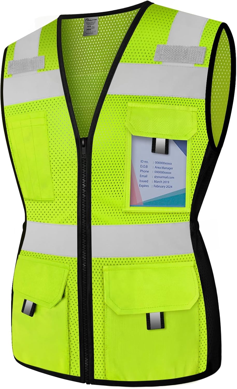 Graunton Women Construction Work Vest 11 Pockets Snug-Fit High ...