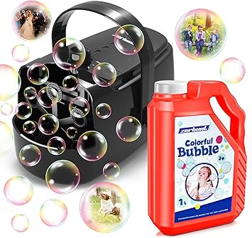 Amazon.com: Bubble Machine Durable Automatic Bubble Blower and Zerhunt ...