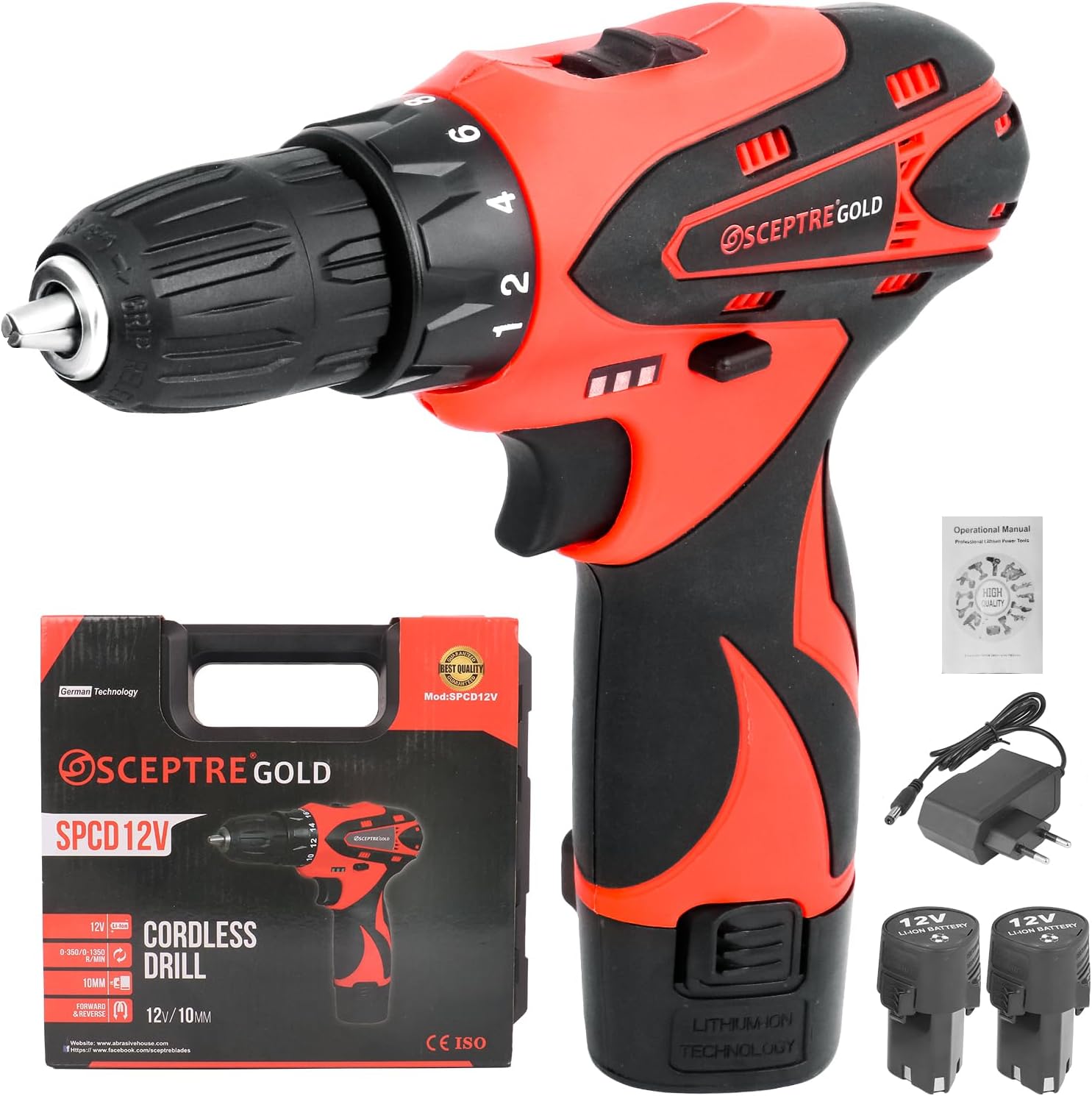 ISC Professional Drill Machine & Screwdriver Kit: Keyless Chuck ...