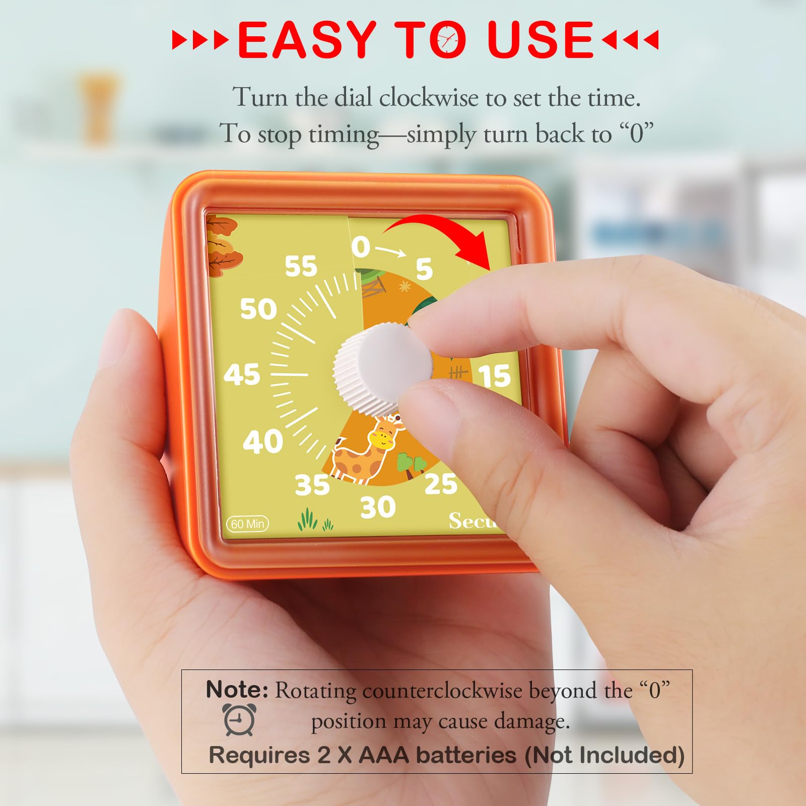 Snapklik.com : Secura 60-Minute Visual Countdown Timer For Kids ...