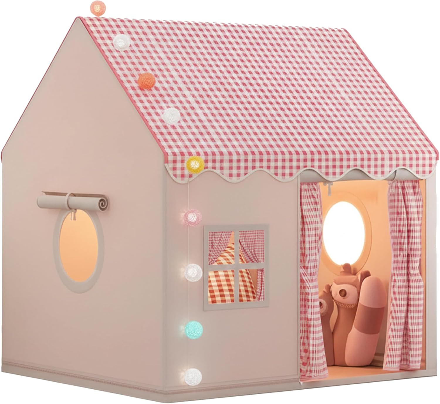 Play Kids Tent for Girls; Multi-Coloured Ball Lights & Toy Rainbow Frog ...