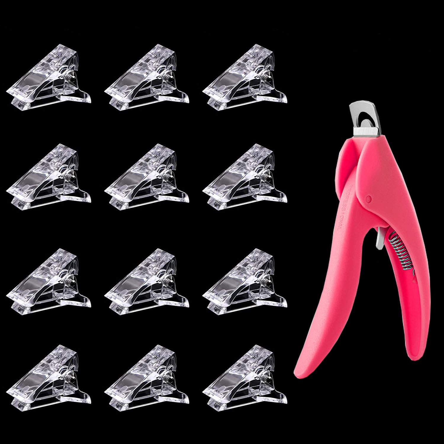 Amazon.com: 12Pcs Nail Tips Clip for Quick Building Polygel Nail Forms ...