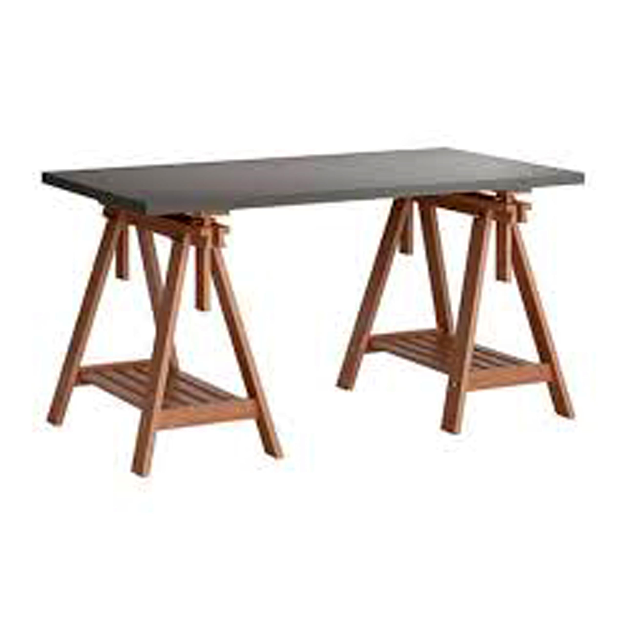 Ikea Beech Wood Desk Table Leg Trestle With Shelf Height | Desertcart KSA