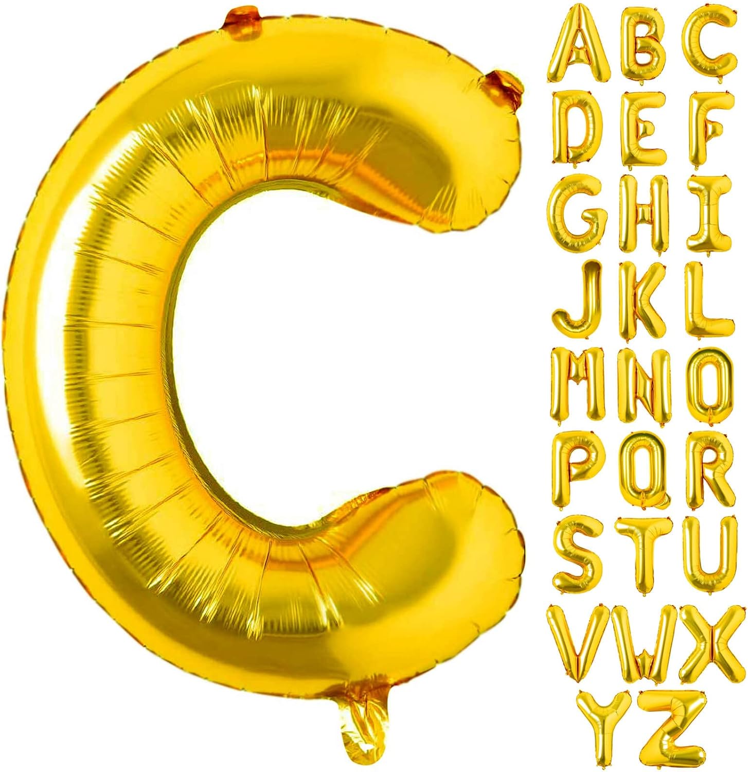 Amazon.com: Lovoir 40 Inch Large Gold Letter C Balloons Big Size Jumbo ...