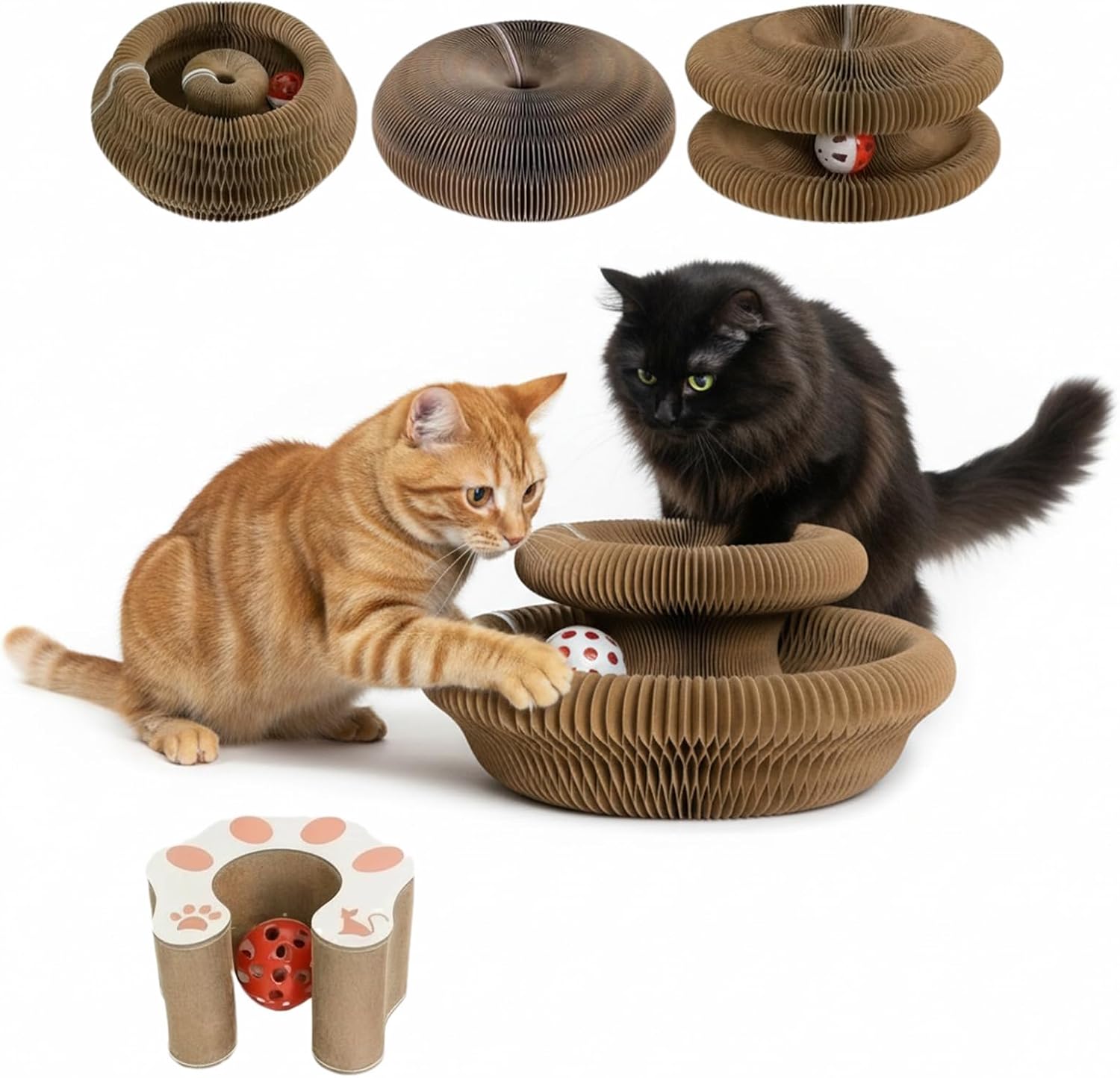 Amazon.com : Cat Scratcher Toys for Indoor Cats - Kitty Kurlz Magic ...