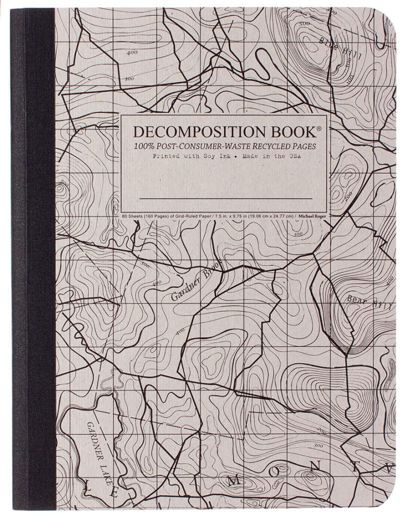Amazon.com : Decomposition Topographical Map Graph Paper Composition ...