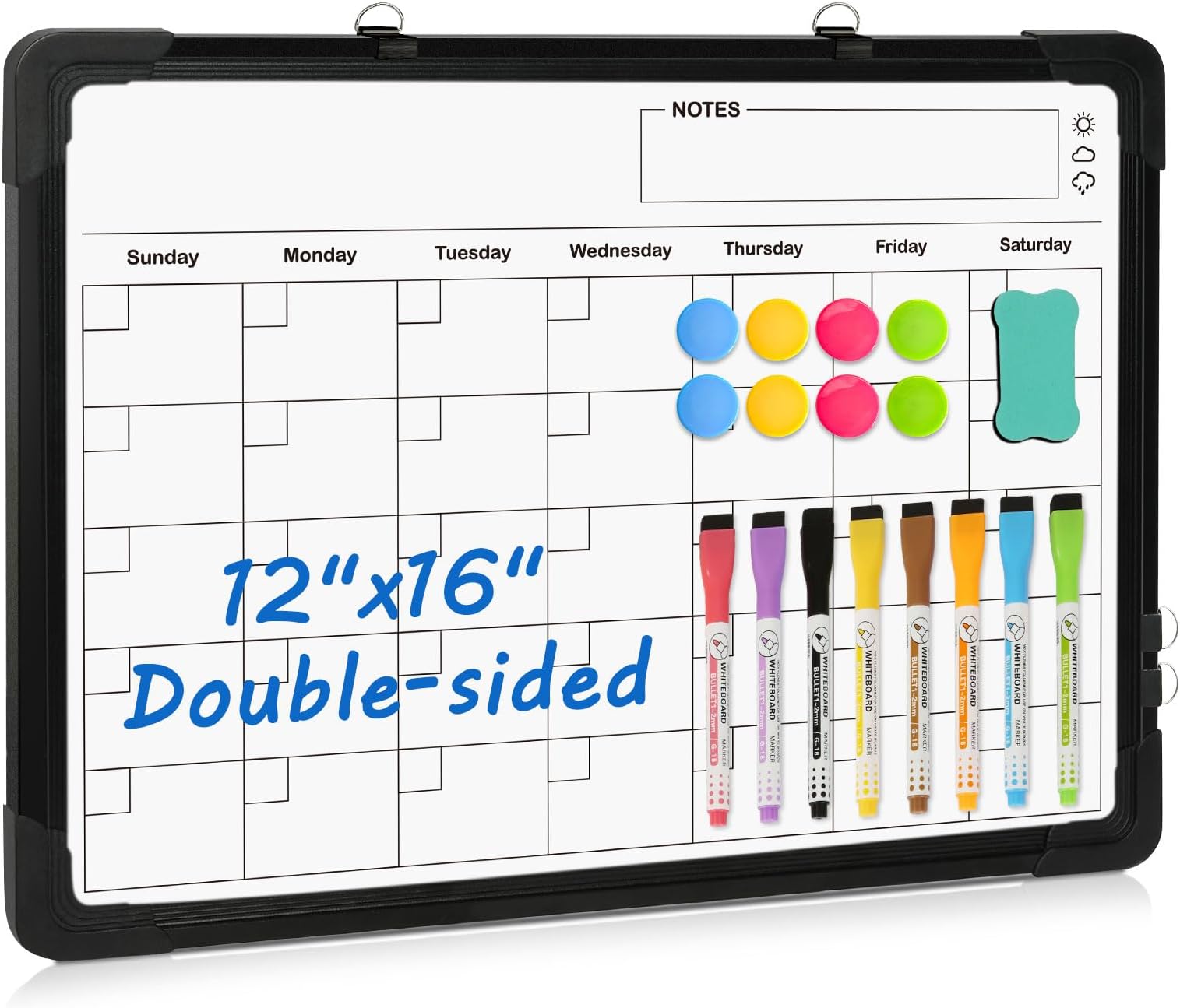 Amazon.com : Small Calendar Dry Erase Whiteboard for Wall, 16" x 12 ...
