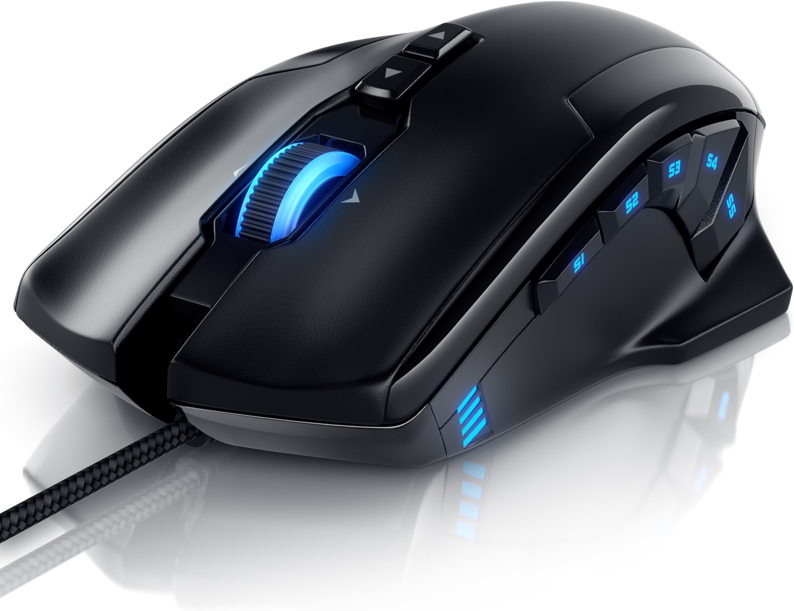 Titanwolf - Gaming Optical Mouse mit 12 programmierbare Tasten - Maus ...