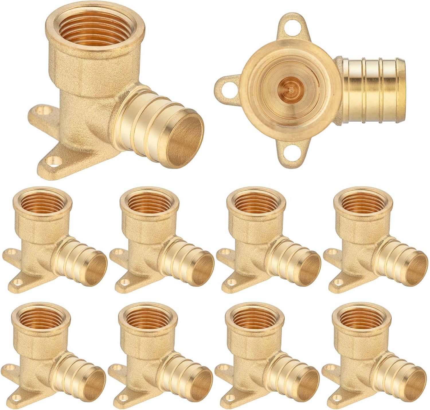 (10 Pack) Lidertik Drop Ear Elbow Pex Adapter, 3/4" PEX F1807 to 1/2 ...