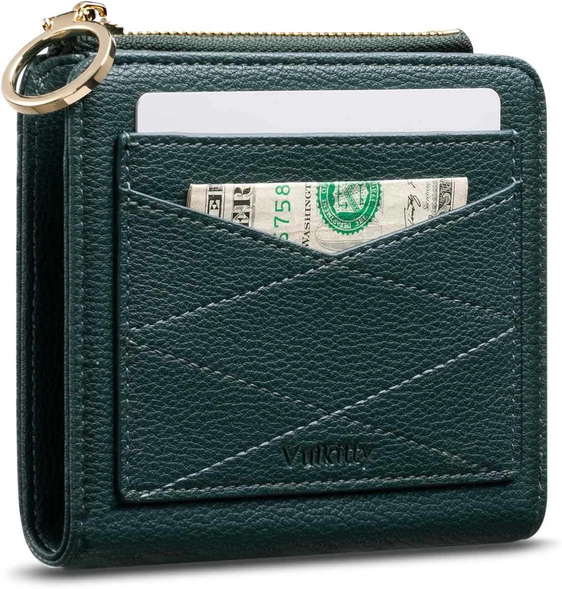 Amazon.com: Vulkitty Leather Wallet for Woman RFID Blocking Bifold ...