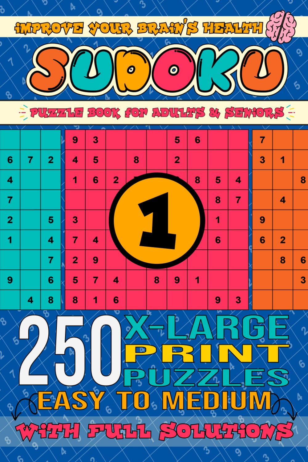 Sudoku Brain Busters for Adults and Seniors: X-Large Print - Easy to ...