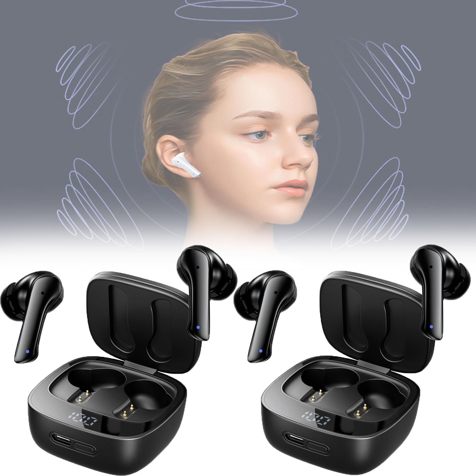 Groovz Wireless Earbuds, 2024 NEW Wireless Noise Reduction Earbuds ...