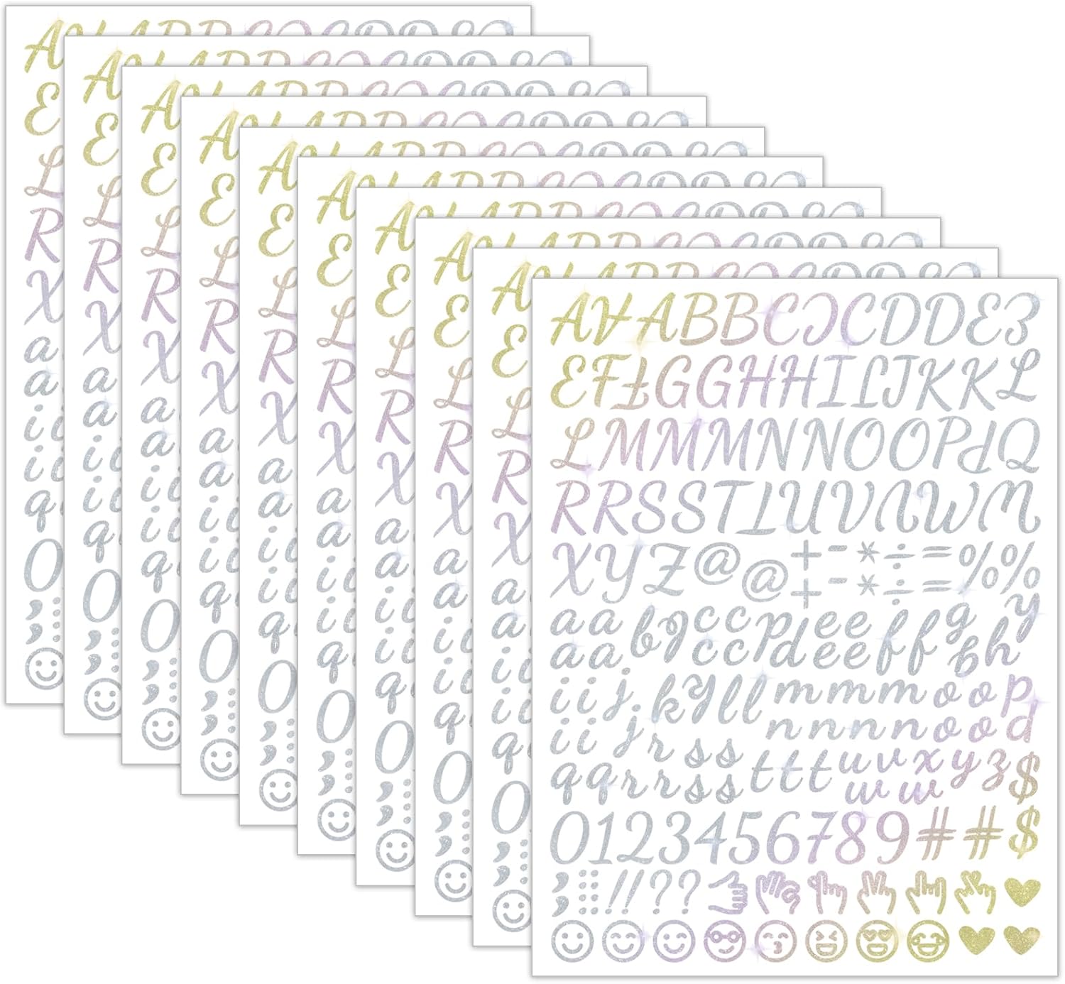 Amazon.com: 1730 Alphabet Letter Stickers, 10 Sheets Self Adhesive ...