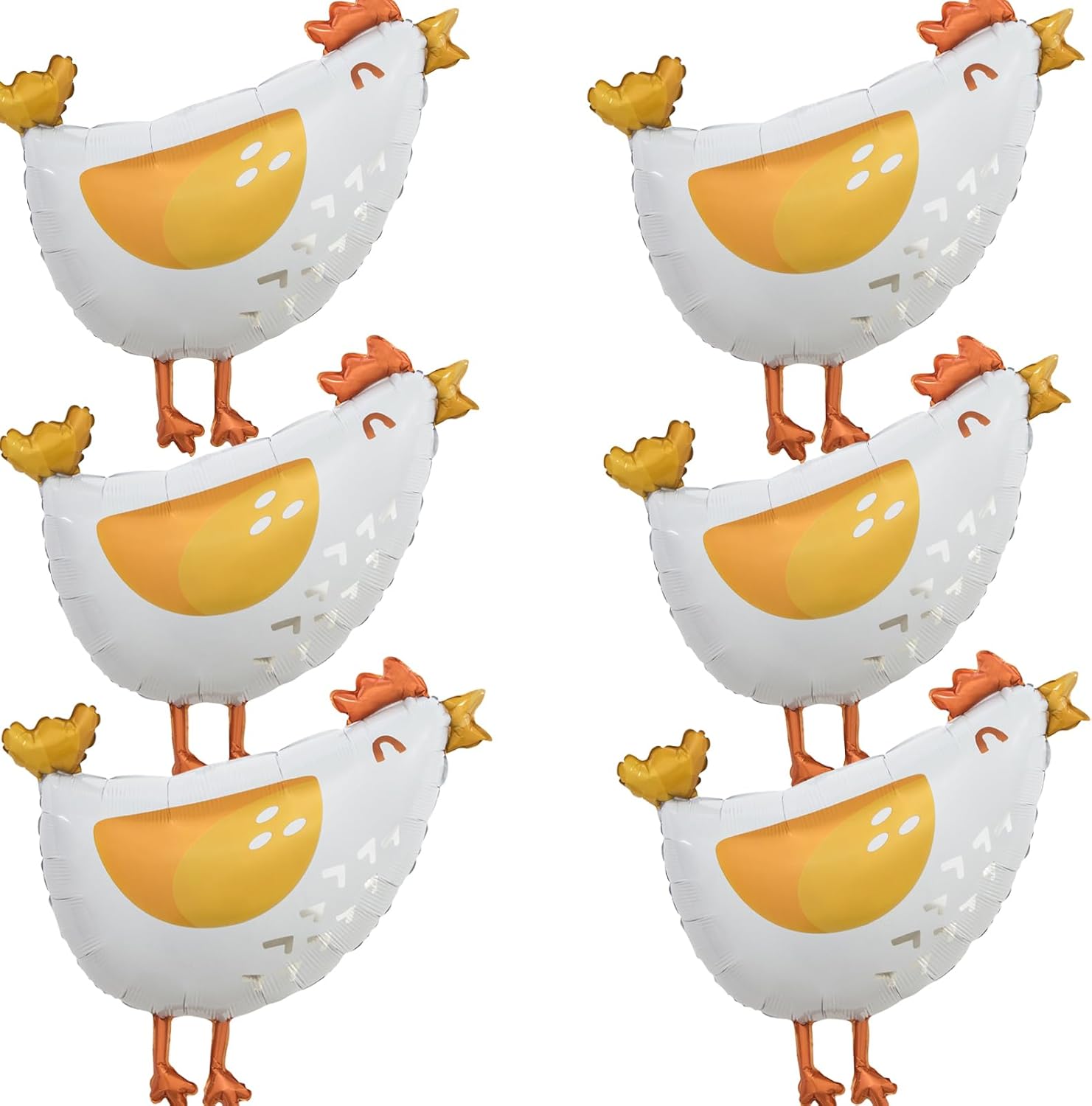 Amazon.com: 6pcs Chicken foil balloons,Aluminum chick mylar balloons ...