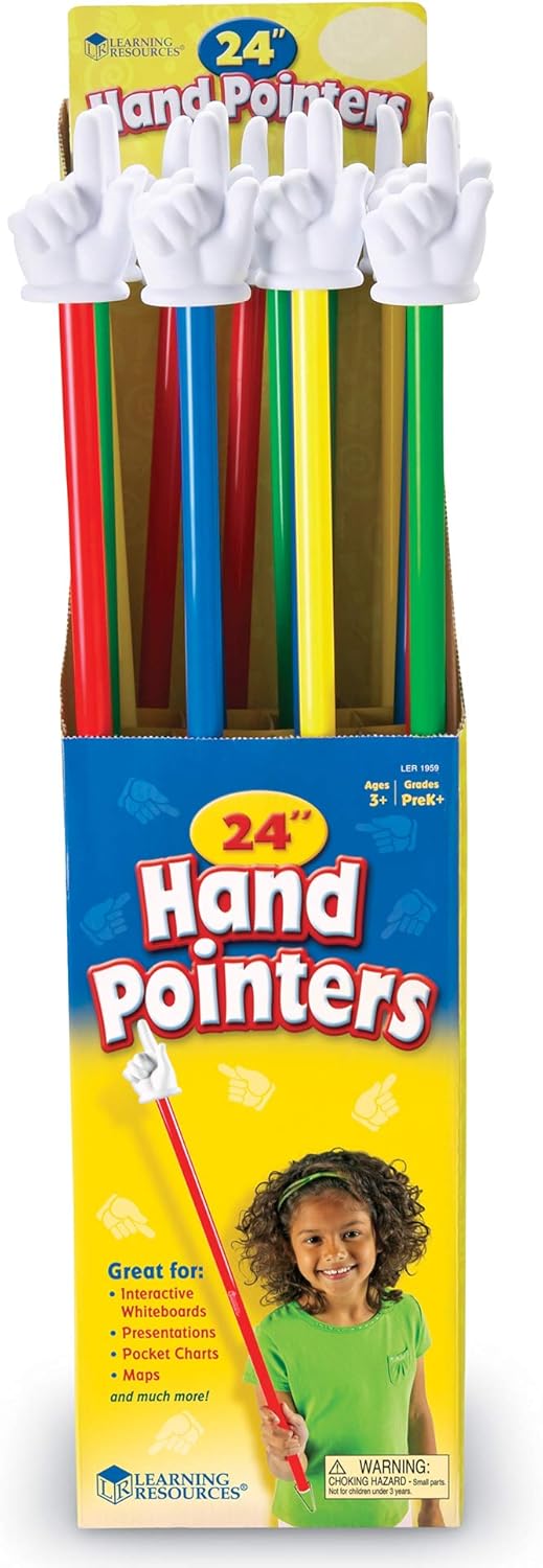 Amazon.com: Learning Resources 24" Hand Pointers - Set of 16 : Office ...