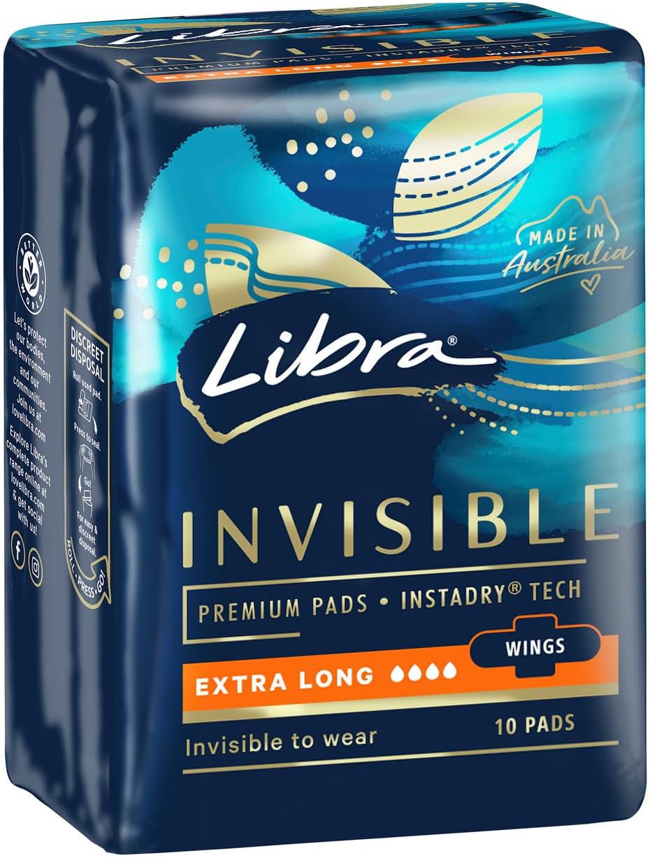 Libra Invisible Pads - GOODNIGHTS with Wings – 10 Pads : Amazon.com.au ...