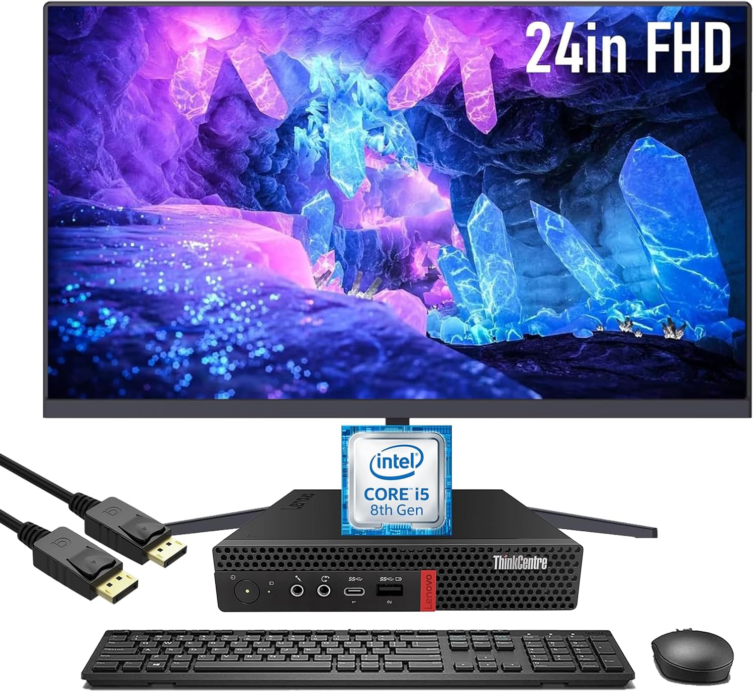 Lenovo ThinkCentre M720q Mini PC de Escritorio Computadora con Monitor ...