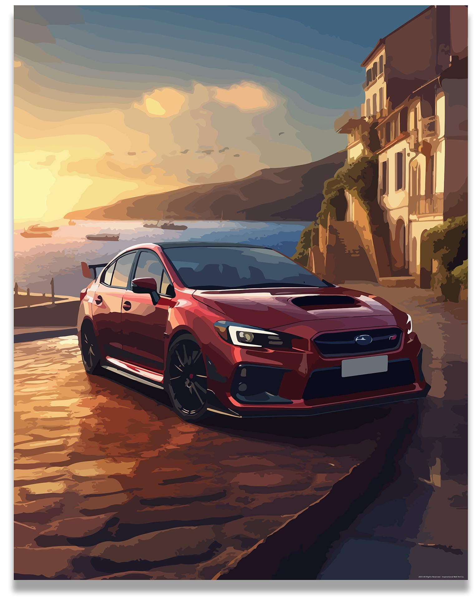 Amazon.com: Inspirational Wall Art Co. - Feral | Subaru WRX STI Poster ...