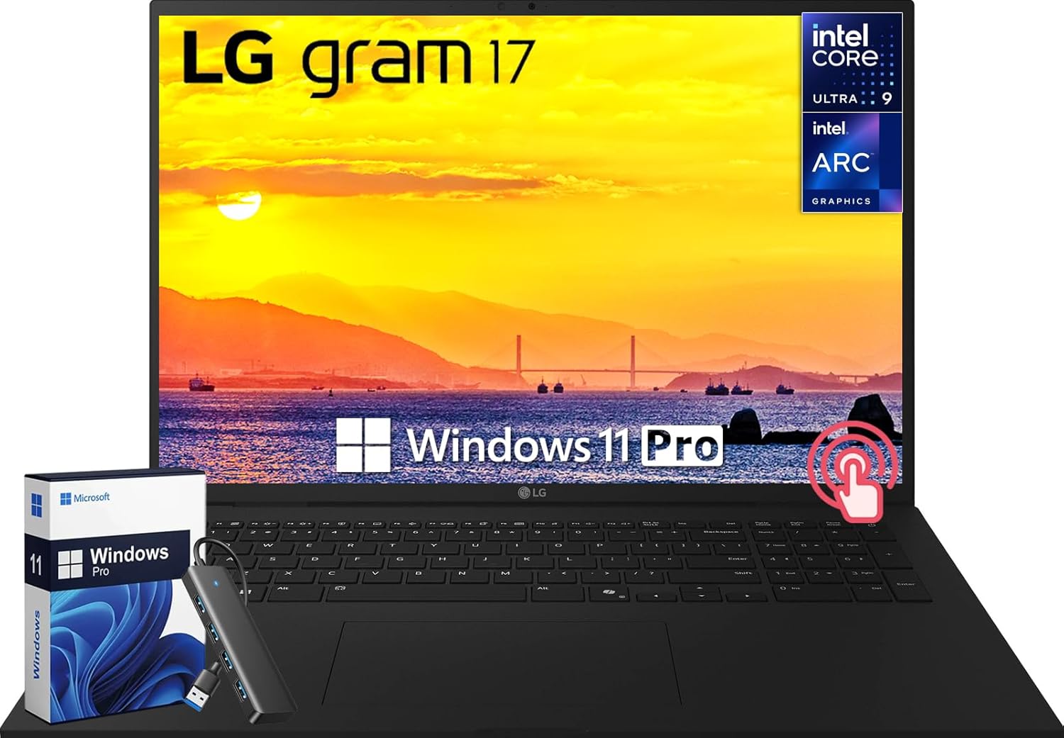 LG Gram 17 Touchscreen Laptop Copilot+ PC, 17" WQXGA Display, Intel ...